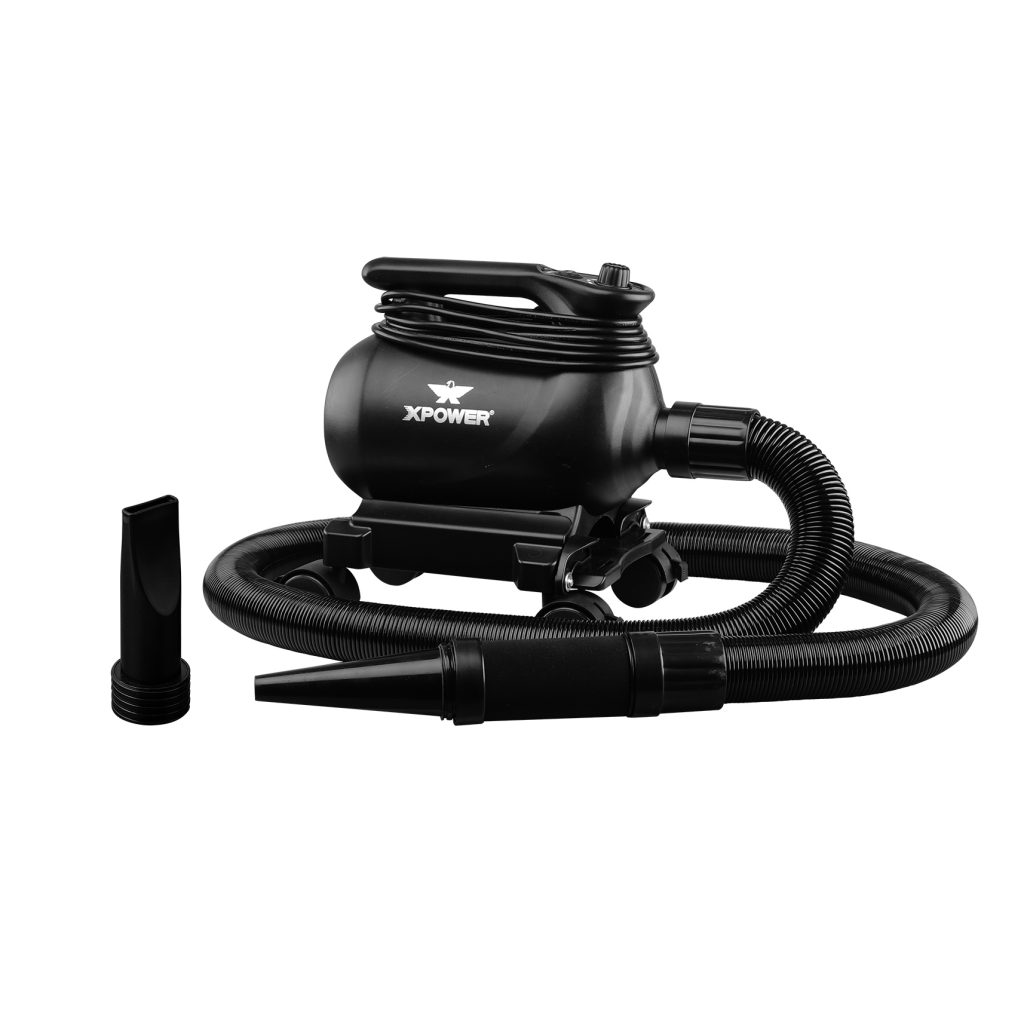 XPOWER A-12 Professional Car Dryer Blower w/2 heat settings and Mobile Dock w/caster wheels ...